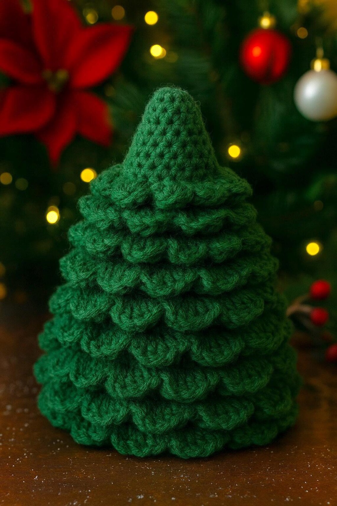 Christmas Tree Coaster Set Crochet Pattern PDF- Ruffled Layered ...