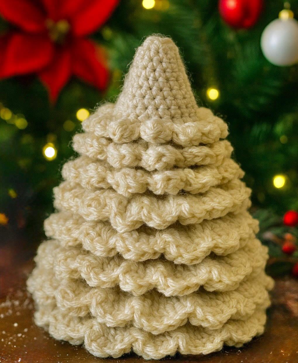 Christmas Tree Coaster Set Crochet Pattern PDF- Ruffled Layered ...