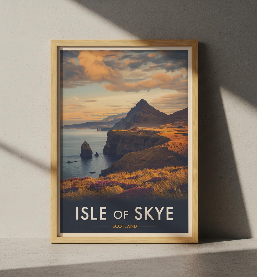 Isle of Skye Scenic Travel Poster - Etsy