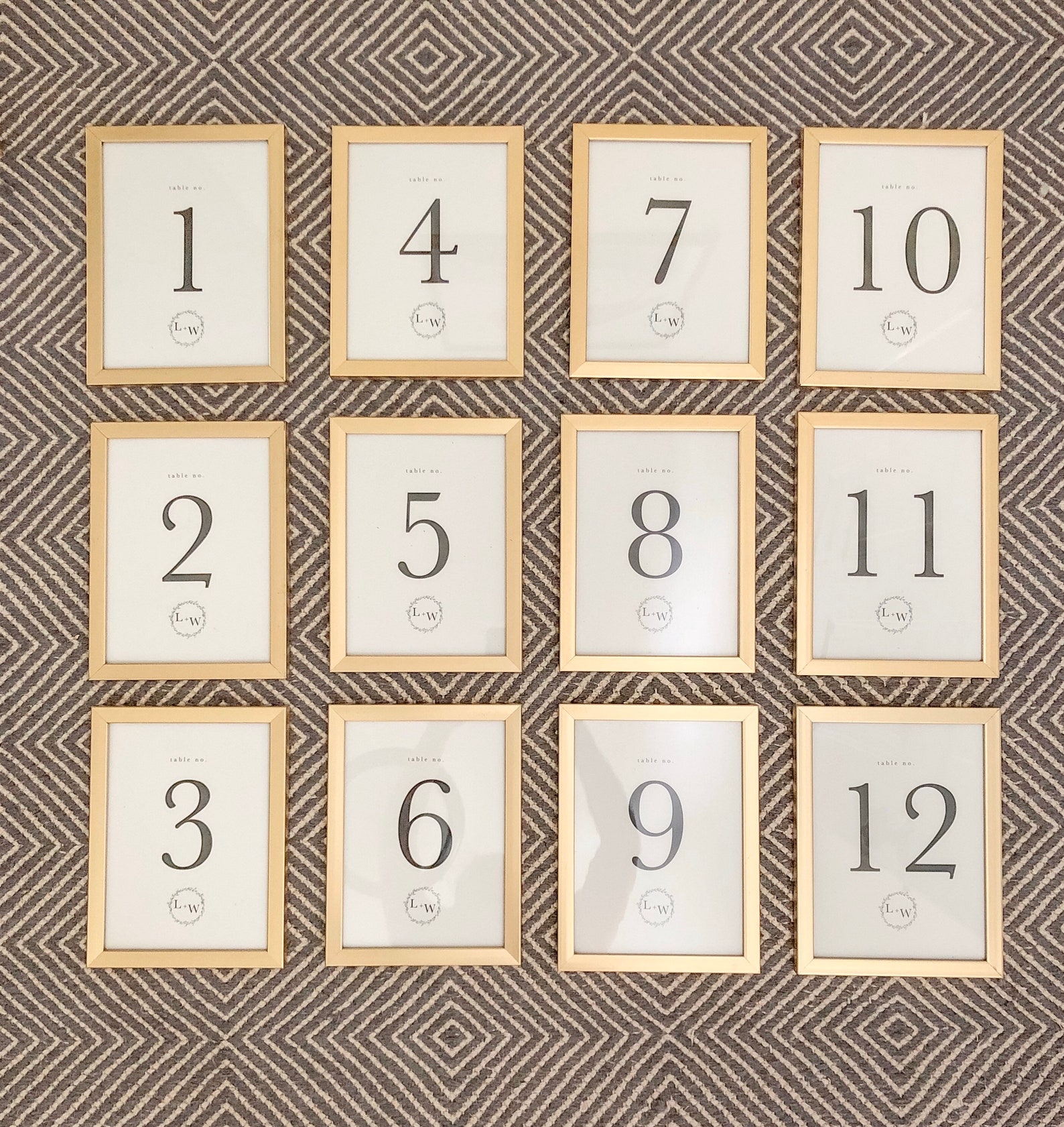 Custom Digital Modern Calligraphy Table Numbers Printable - Etsy