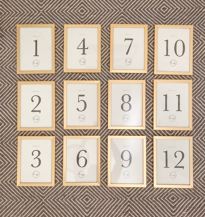 Custom Digital Modern Calligraphy Table Numbers Printable - Etsy