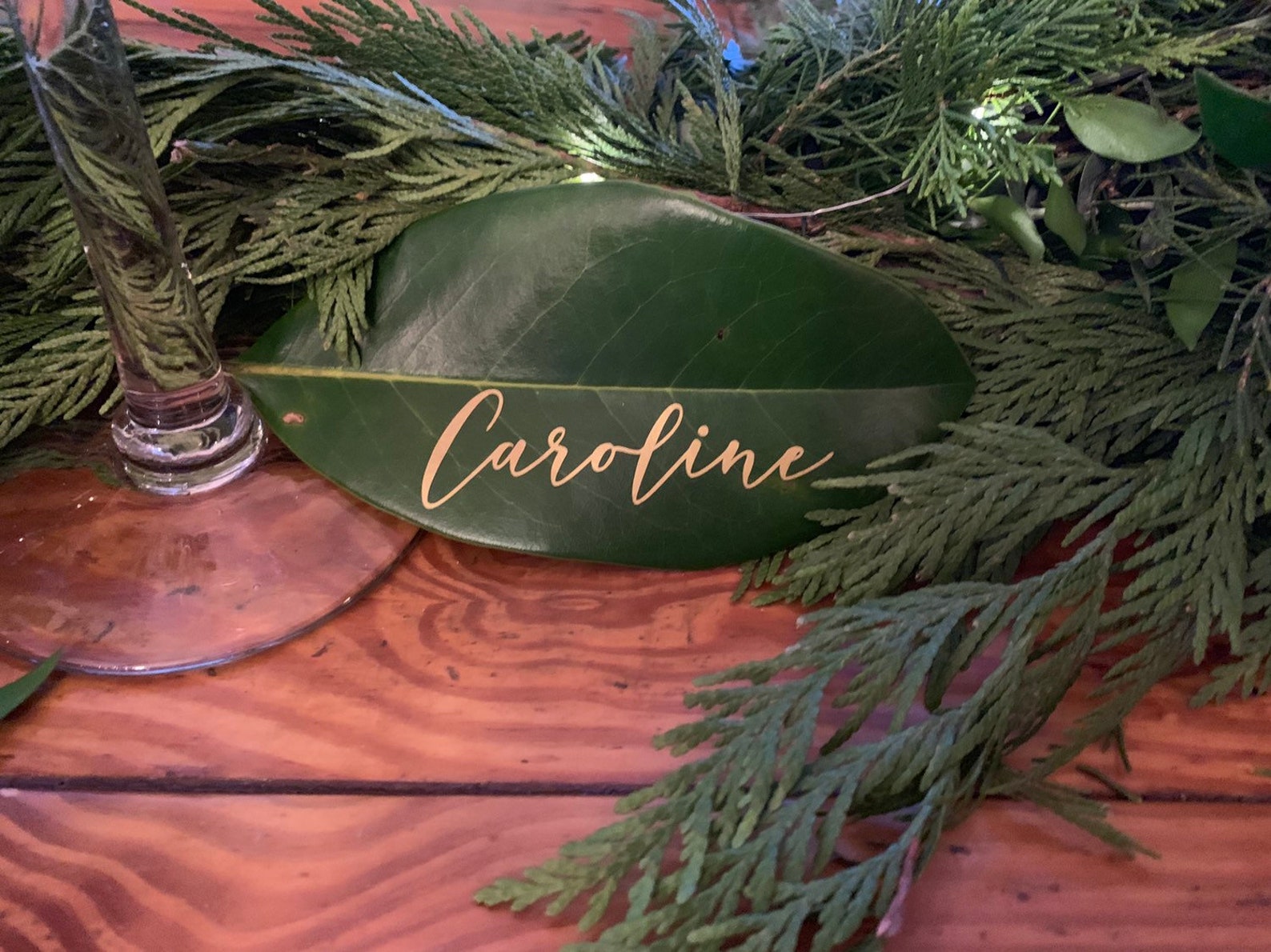 Bunch of 25 Fresh Magnolia Leaves to Be Used as Place Cards / Escort ...