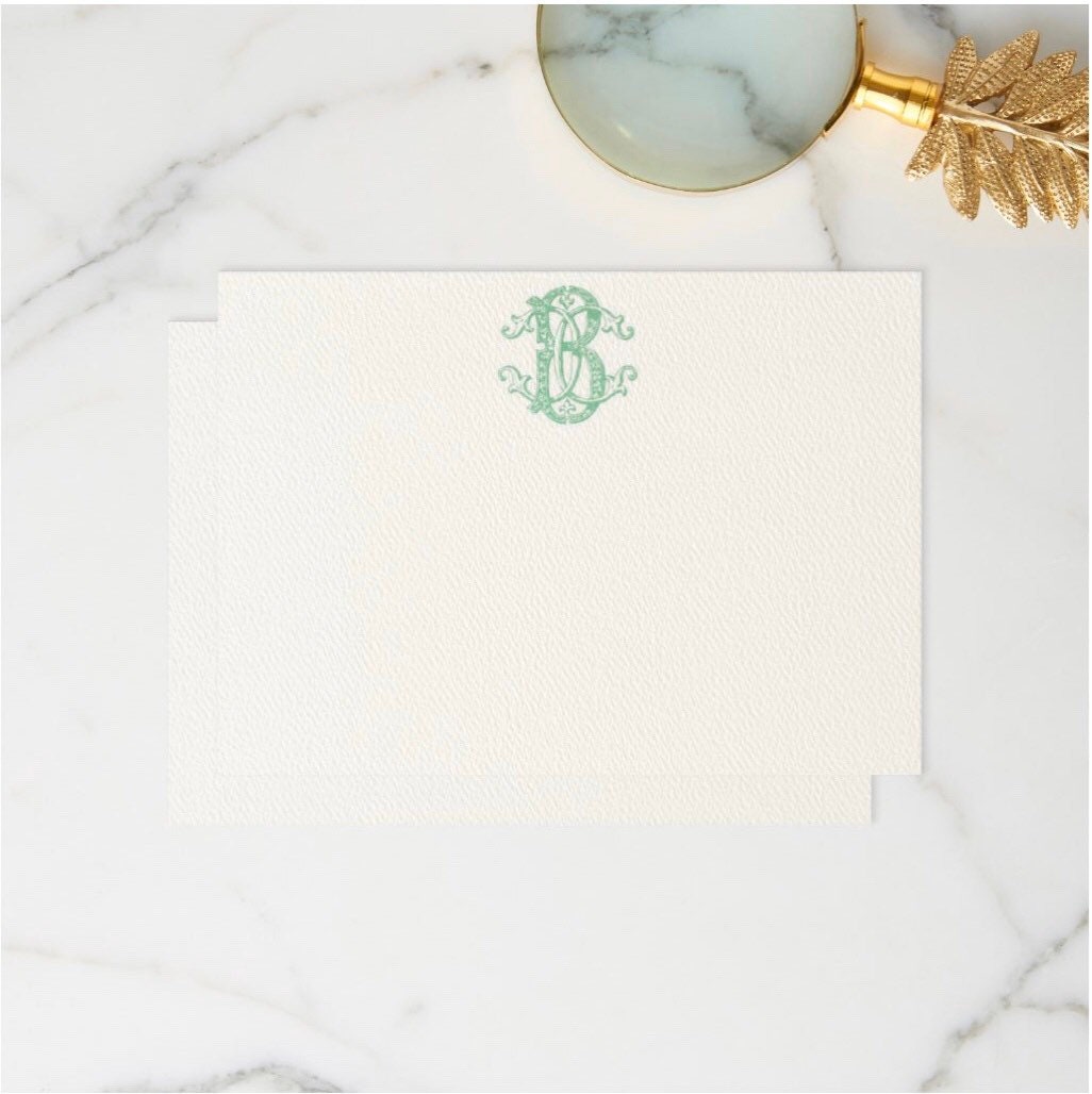 Personalized Printable Stationery Monogram Note Card Design - Etsy