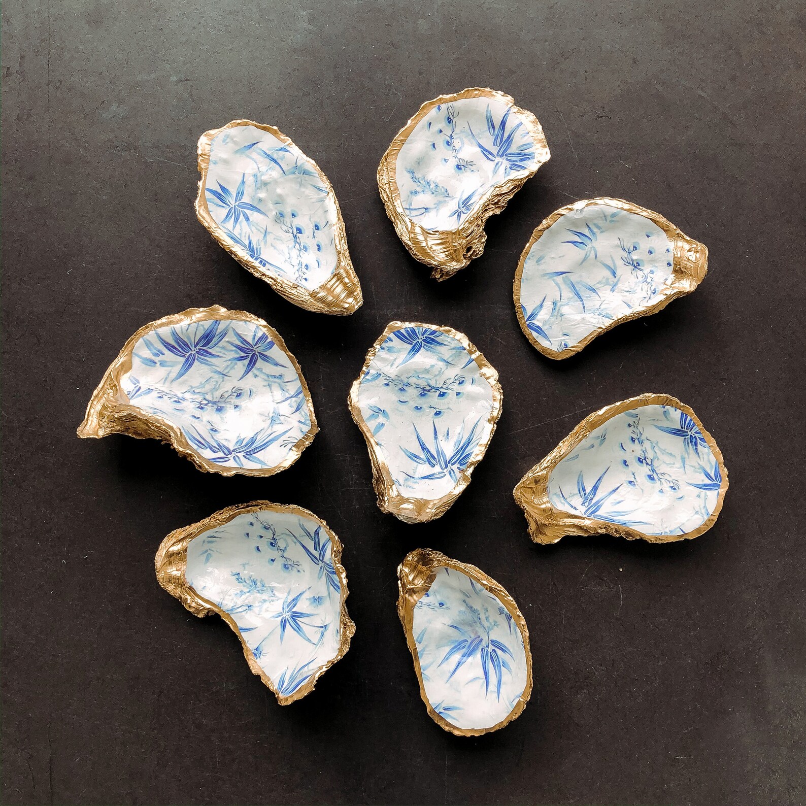 Statement Oyster Shell™ Ring Dish Holder Salt and Pepper Chinoiserie ...