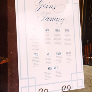 Printable Digital Seating Plan Chart Sign for Wedding or Event, Wedding ...