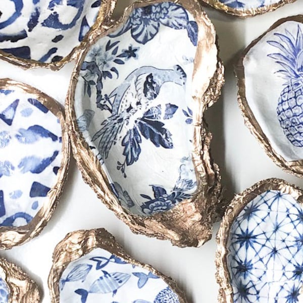 Painted Oyster Shell - Etsy