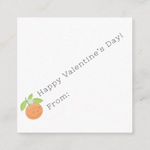 You're a Cutie Valentine Gift Tags, Clementine Orange Fruit Valentine ...