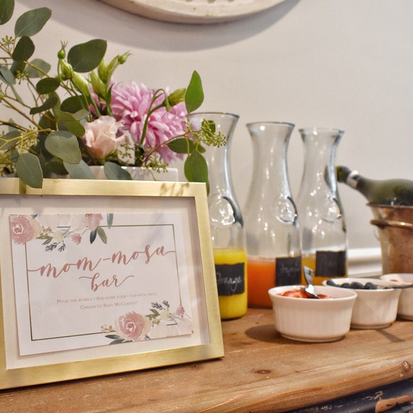 Mom Mosa Bar Sign - Etsy