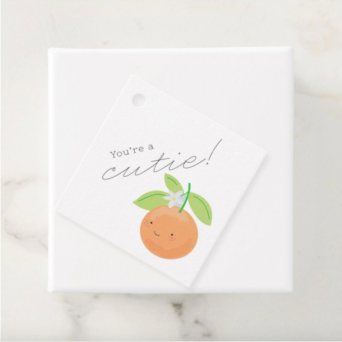 You're a Cutie Valentine Gift Tags Clementine Orange - Etsy