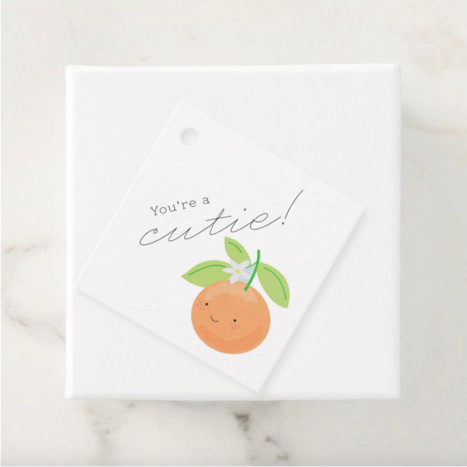 You're a Cutie Valentine Gift Tags Clementine Orange - Etsy