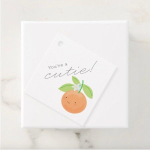 You're a Cutie Valentine Gift Tags, Clementine Orange Fruit Valentine ...