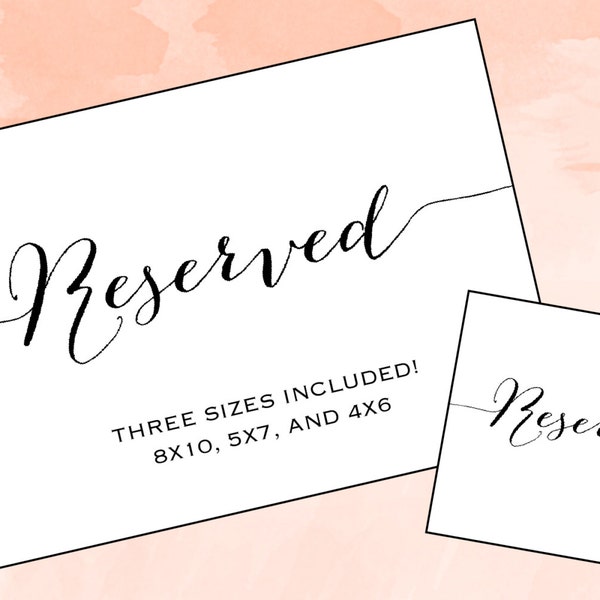 Reserved Sign - Etsy