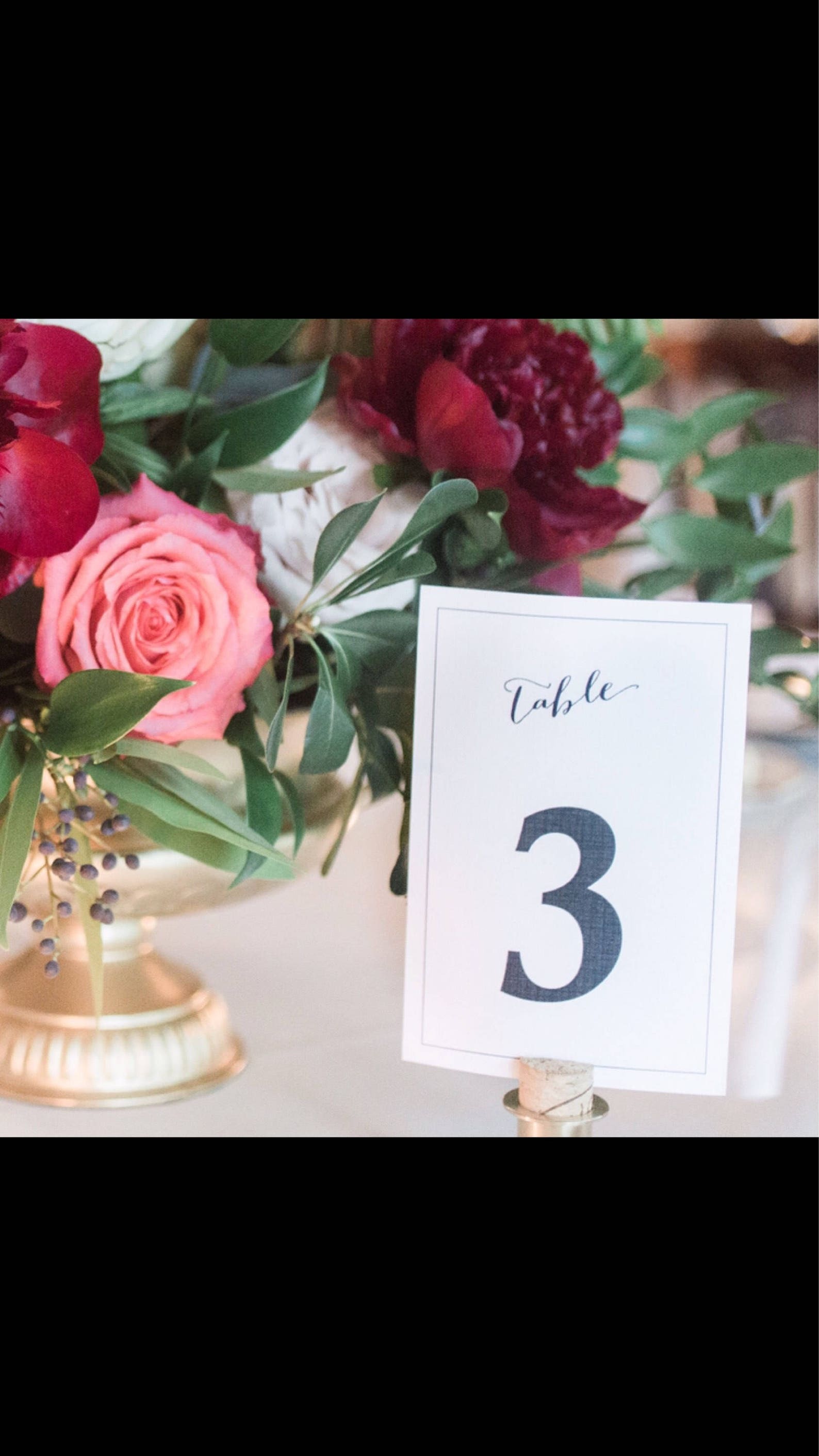 Printable Table Number Cards Wedding Table Number Tent Cards, Table ...