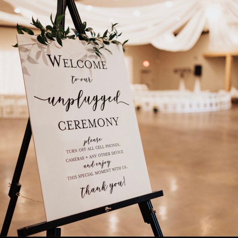 Printable Unplugged Wedding Sign Unplugged Ceremony Reception - Etsy