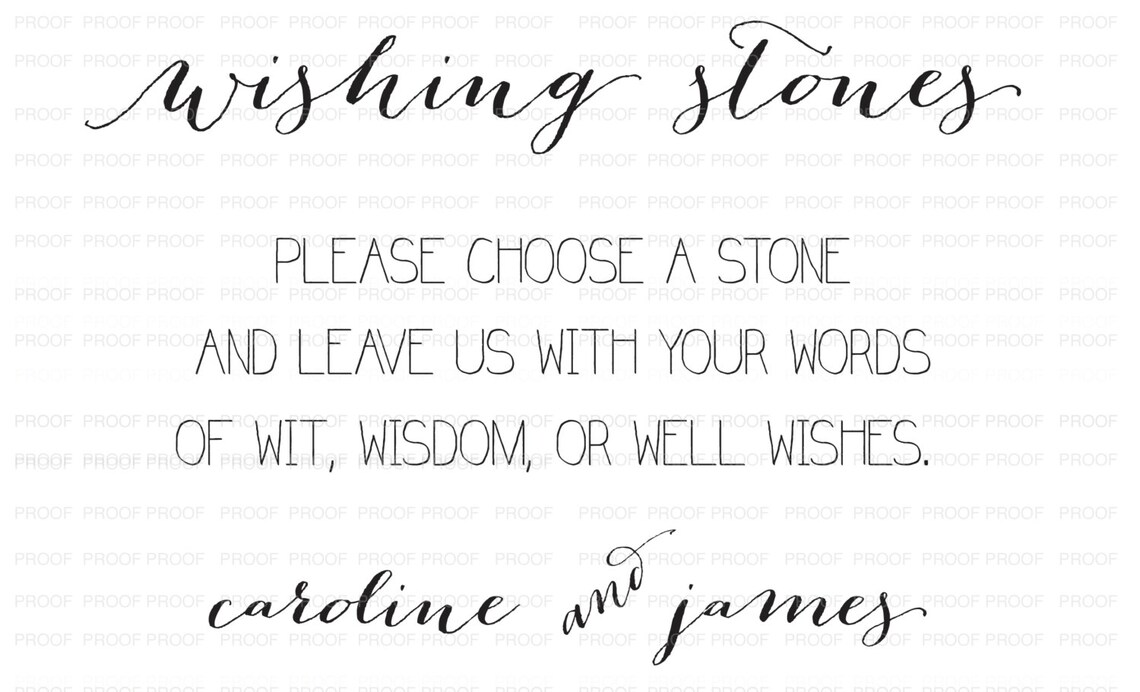 Custom Digital Wedding Sign Wishing Stones Guest Book Sign - Etsy