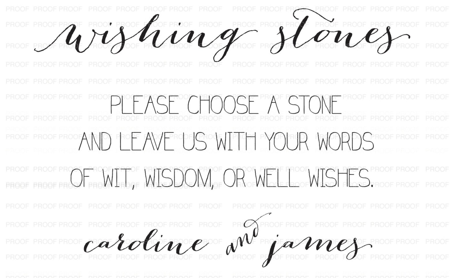 Custom Digital Wedding Sign Wishing Stones Guest Book Sign - Etsy