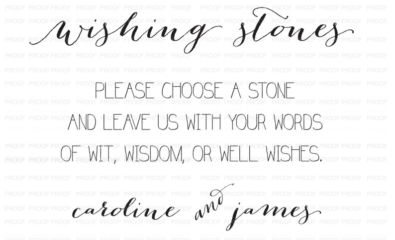 Custom Digital Wedding Sign Wishing Stones Guest Book Sign - Etsy