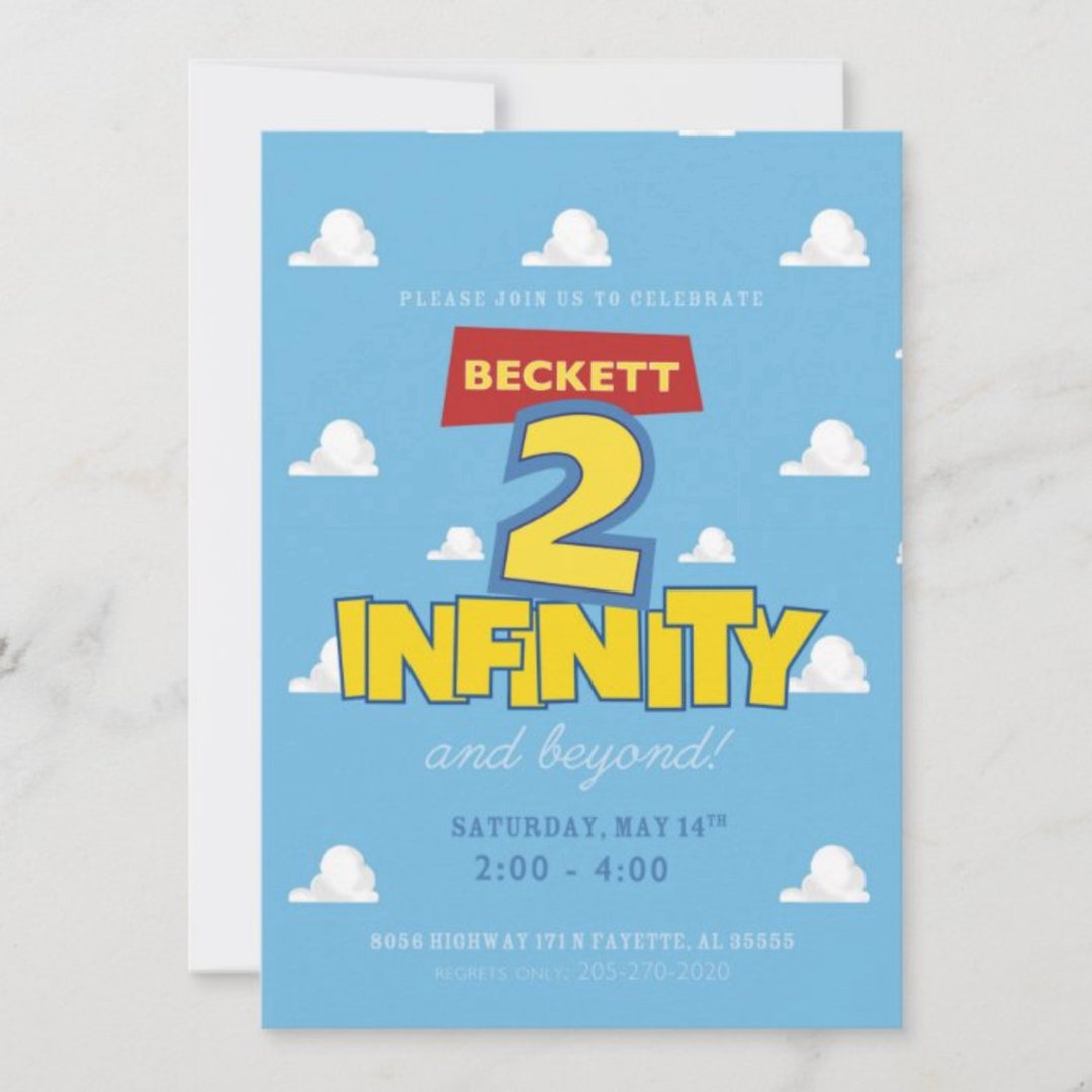 Two Infinity and Beyond Birthday Invitation, Two Infinity Invite ...