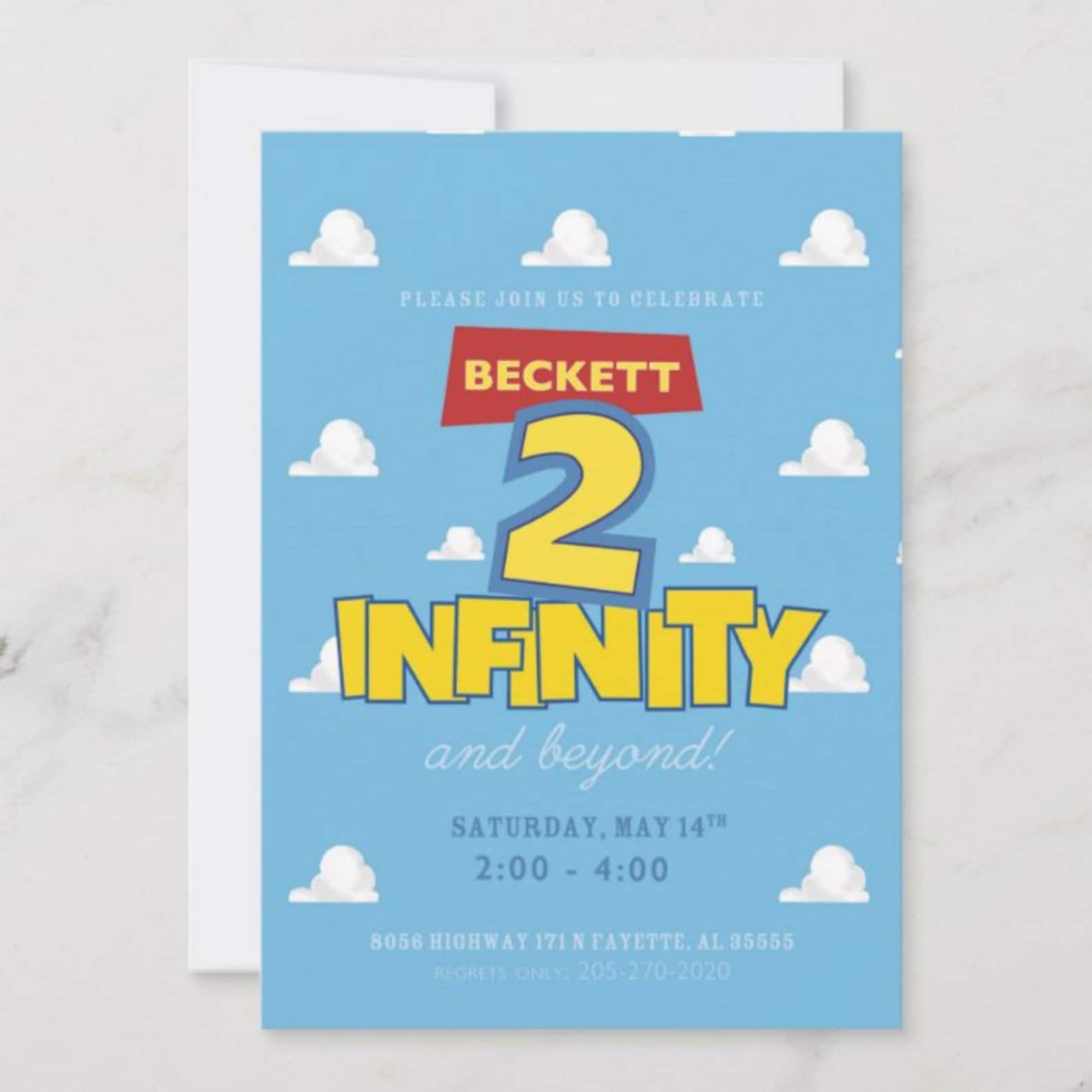 Two Infinity and Beyond Birthday Invitation Two Infinity - Etsy