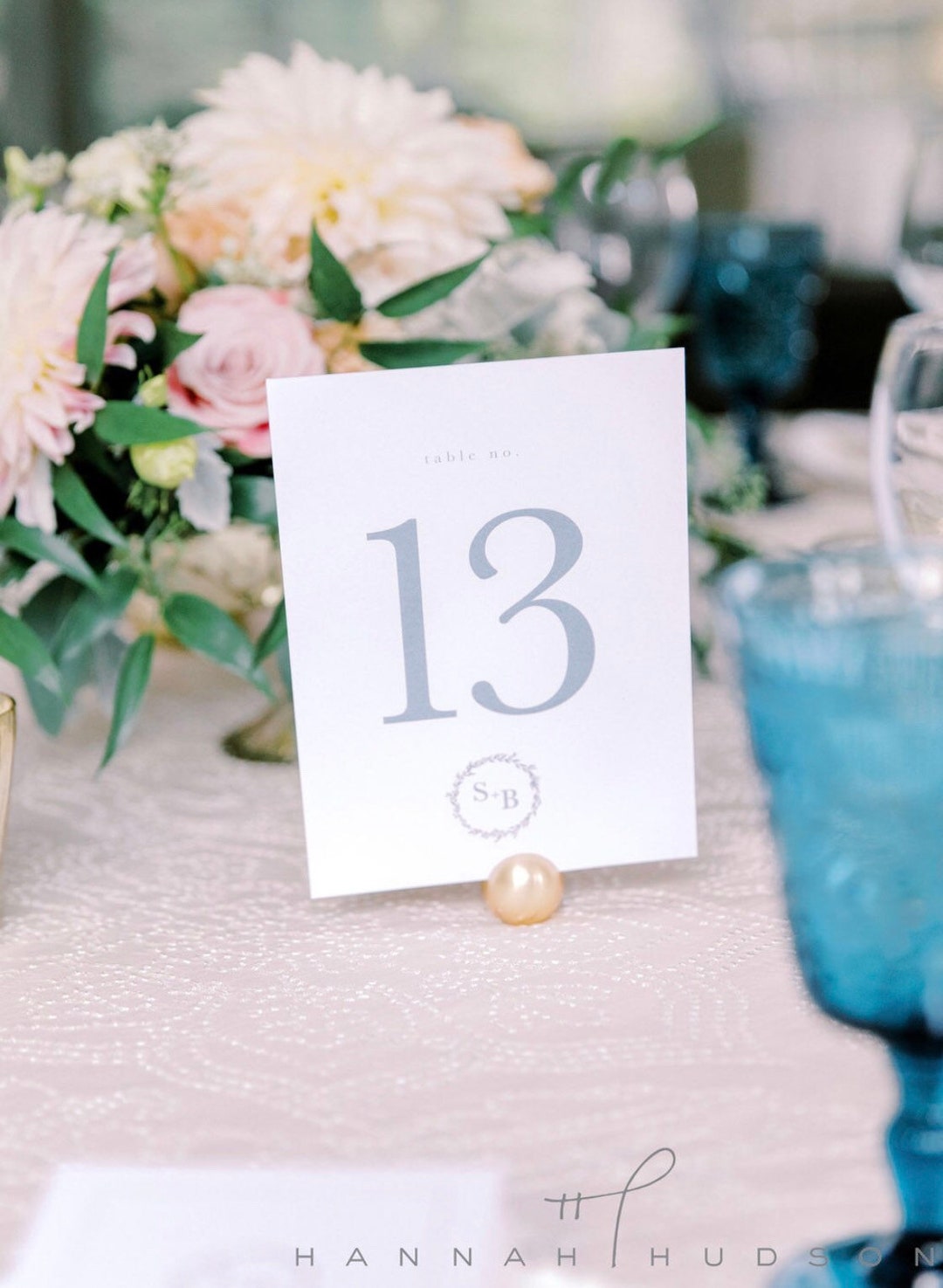 Custom Digital Modern Calligraphy Table Numbers, Printable Wedding ...