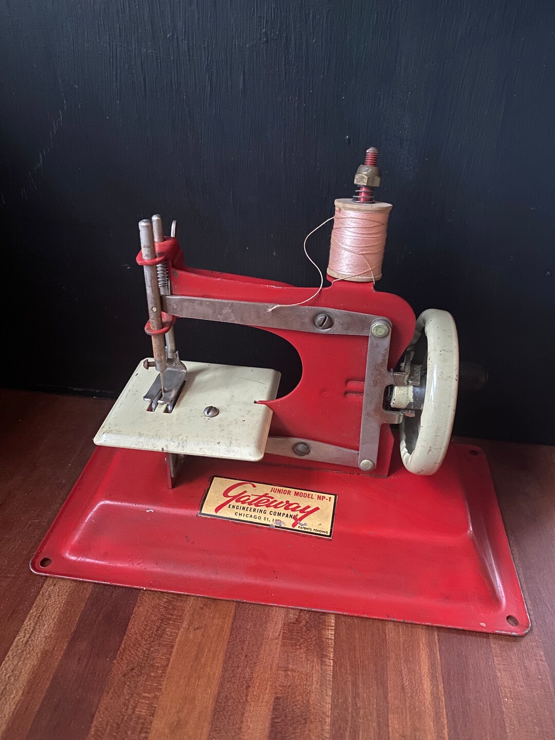 Vintage 1930s Gateway Toy Sewing Machine: Red Metal Pretend Play - Etsy