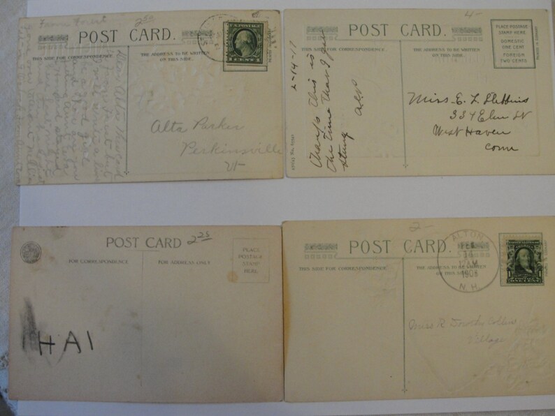 Valentine postcards early 1900s set of four | Etsy