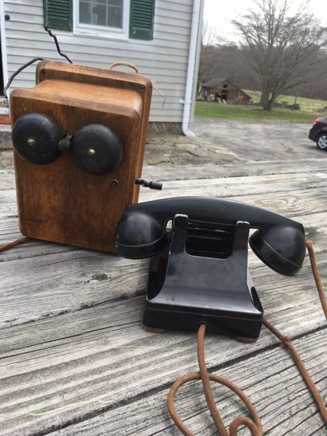 Rare Vintage Phone Western Electric F1W Desktop Oak Box - Etsy