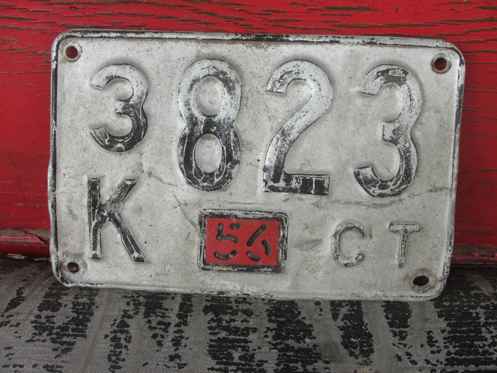 Vintage Ct License Plate 1956 - Etsy