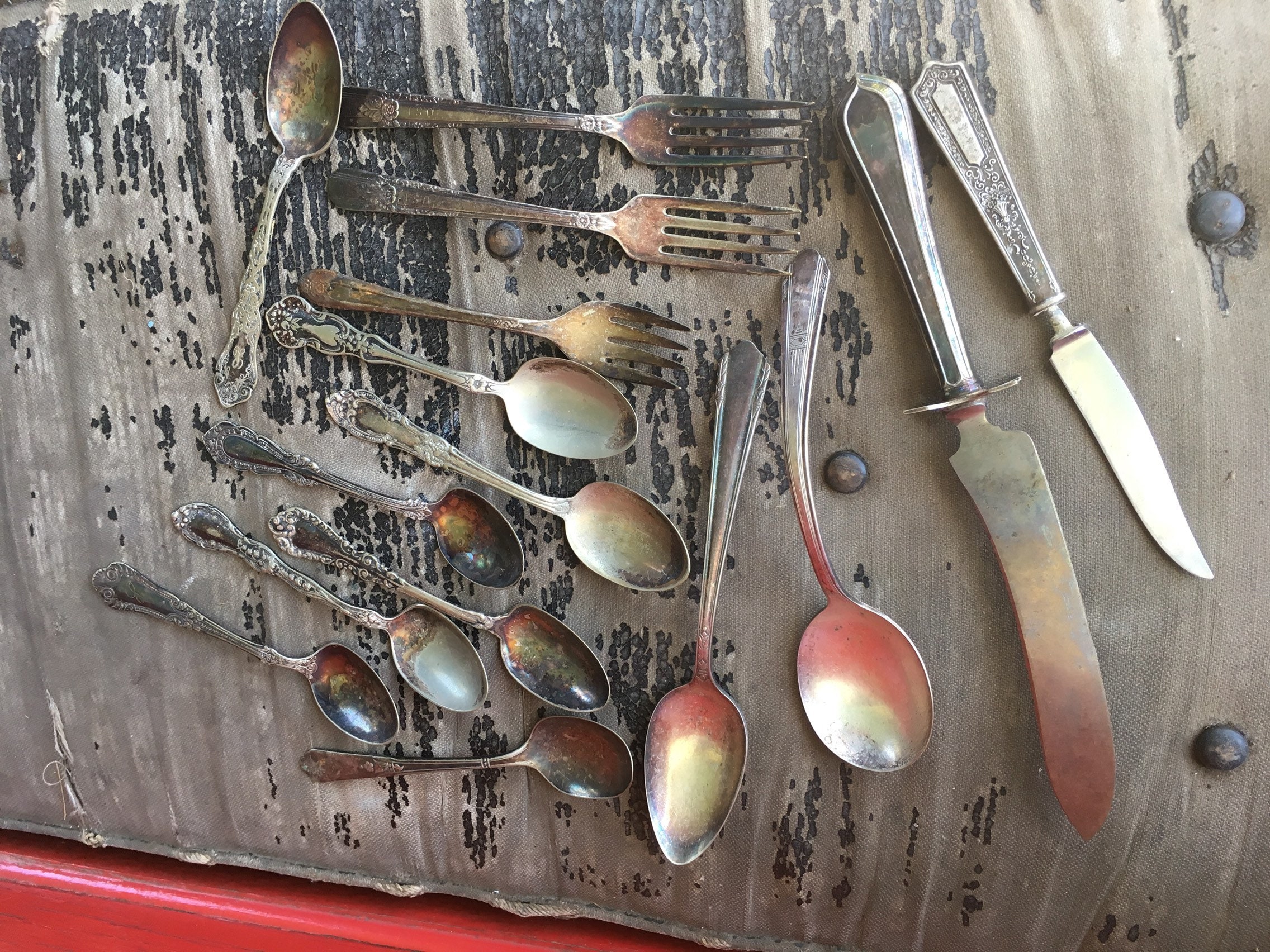 Vintage silverware mismatched 15 pieces jewelry or craft | Etsy