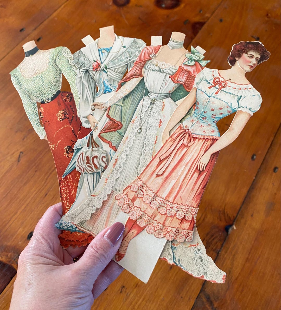 Antique Mrs. Leslie Carter Paper Doll, Raphael Tuck, 1894, Zaza ...