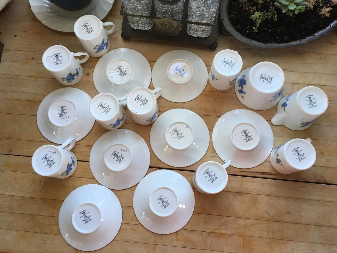 Vintage Fenton Radfords Bone China Stoke on Trent Blue Floral - Etsy