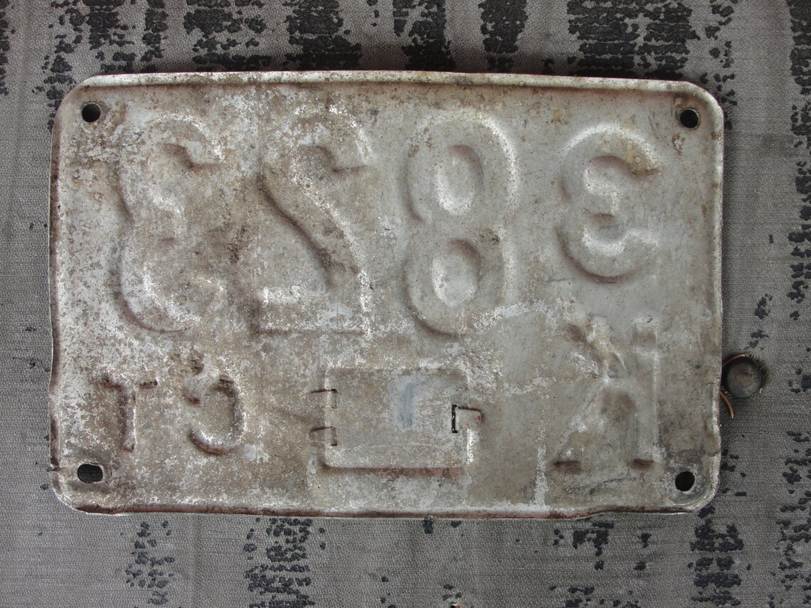 Vintage Ct License Plate 1956 - Etsy