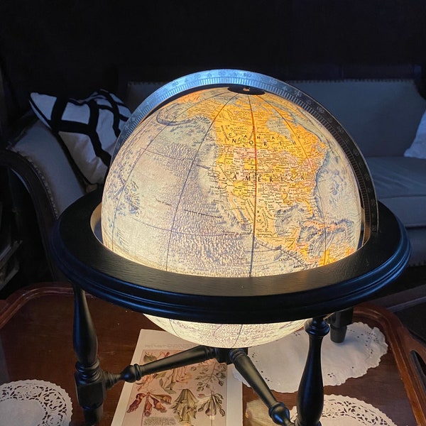 Globe Table Lamp - Etsy