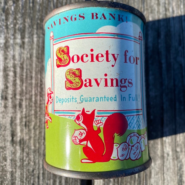Tin Bank - Etsy