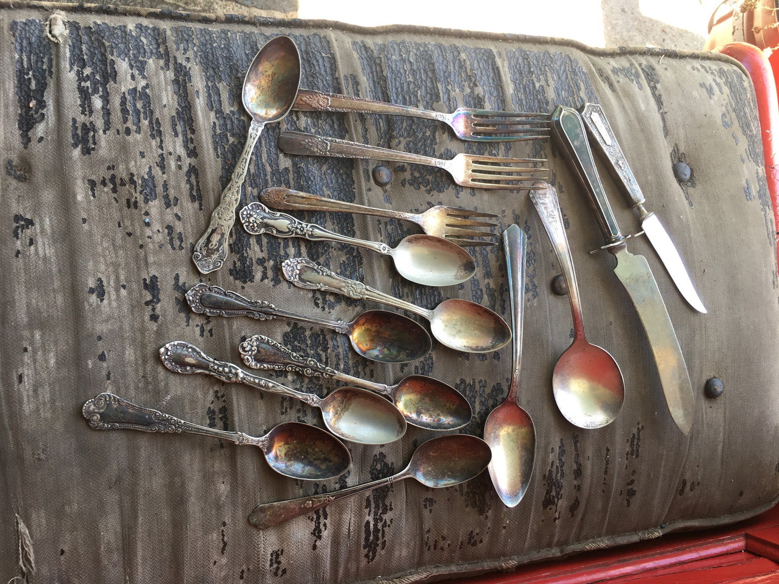 Vintage silverware mismatched 15 pieces jewelry or craft | Etsy
