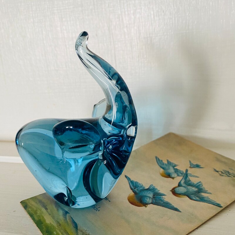 Glass Elephant - Etsy