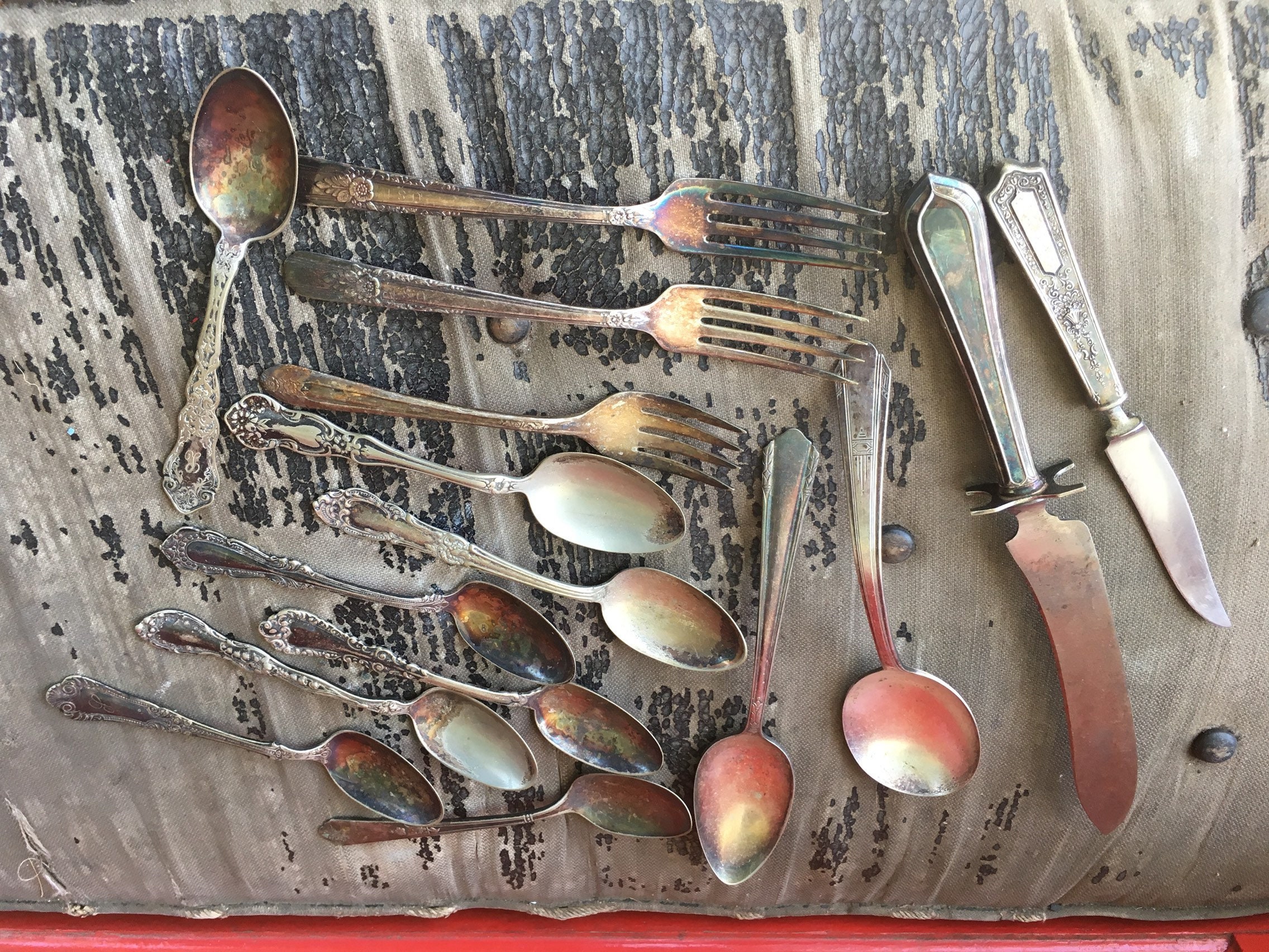 Vintage silverware mismatched 15 pieces jewelry or craft | Etsy