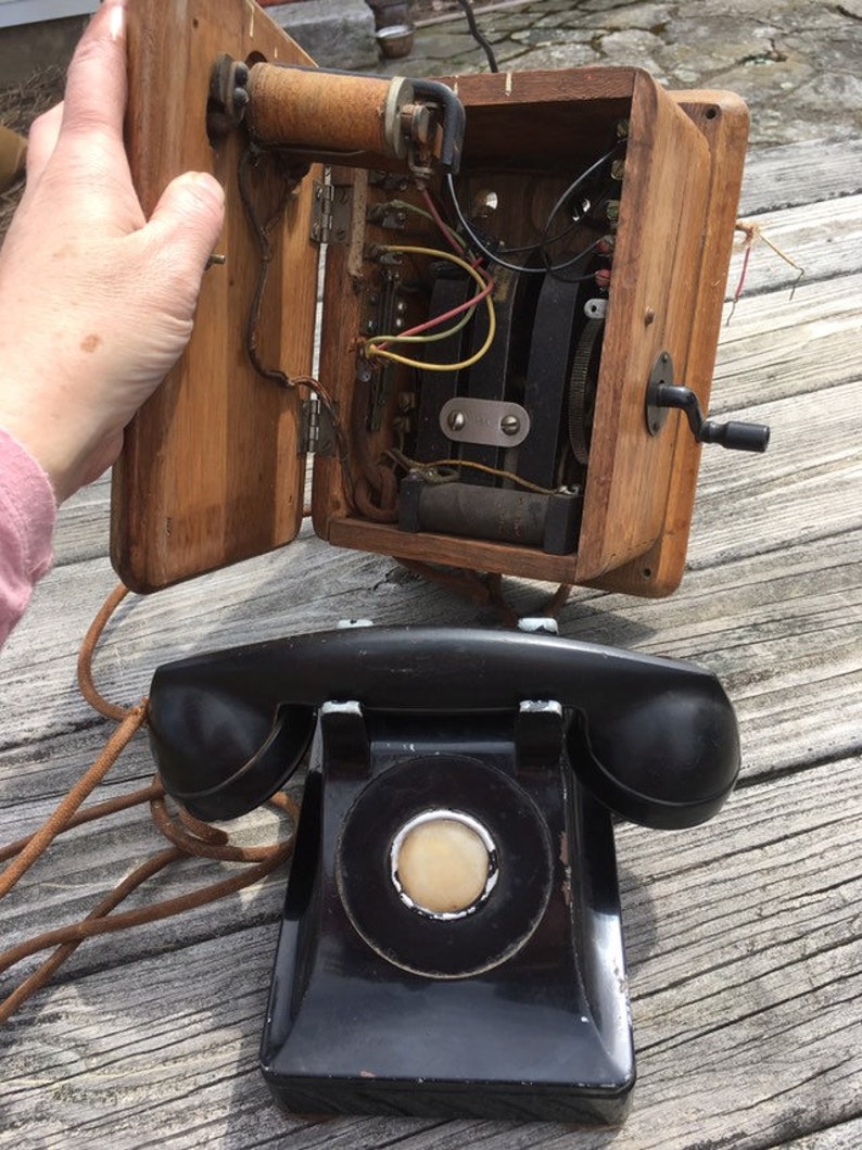 Rare Vintage Phone Western Electric F1W Desktop Oak Box | Etsy