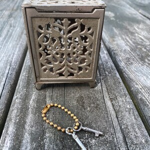 Antique Safe Deposit Coin Bank, Metal Penny Bank, Safe Coin Bank With ...