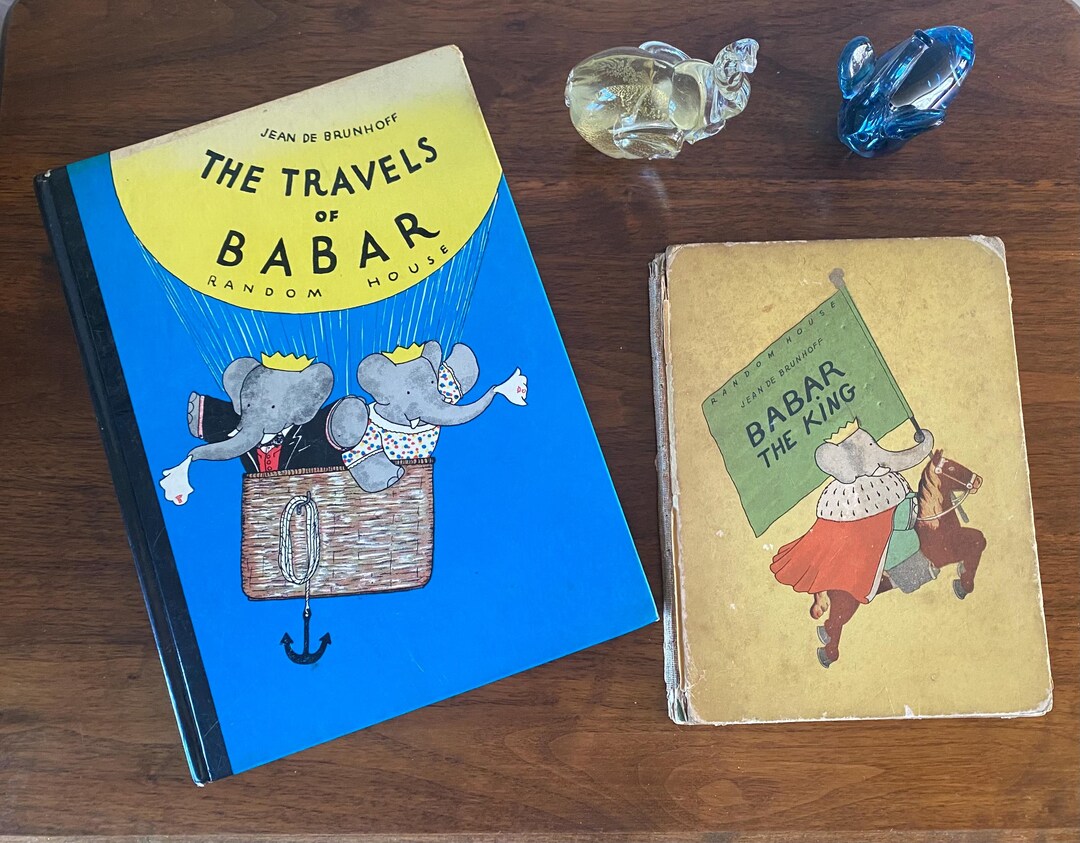 Vintage Babar Books: 1935 First Edition & 1962 Renewed Edition - Etsy