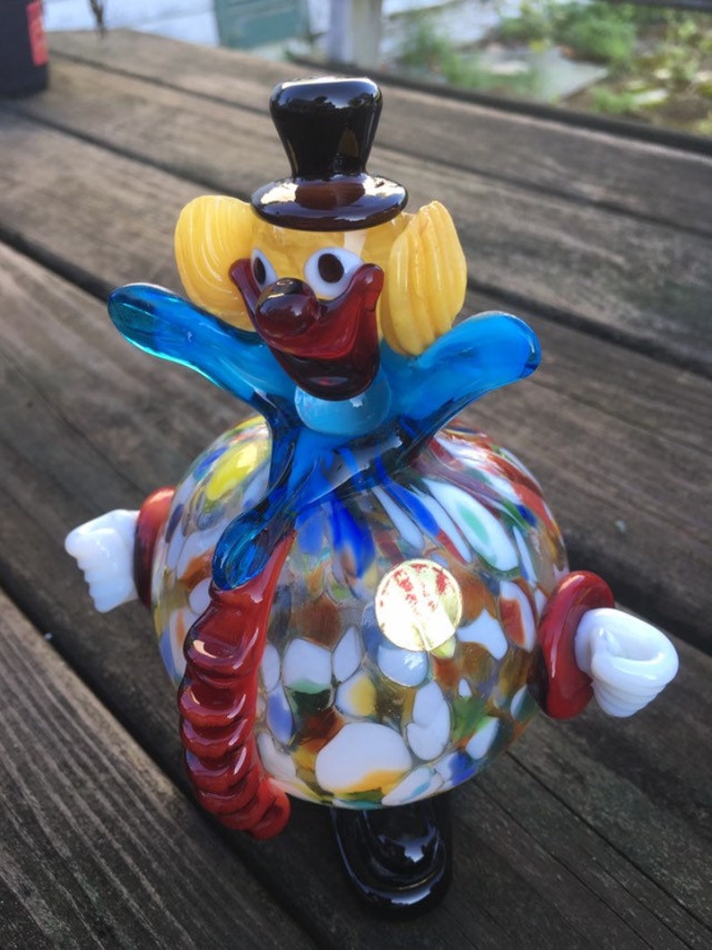 Vintage Murano Glass Clowns Set of Three | Etsy
