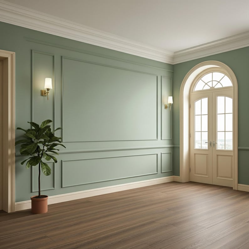 Custom Wall Molding Design Plan | DIY Wainscoting Layout (digital ...