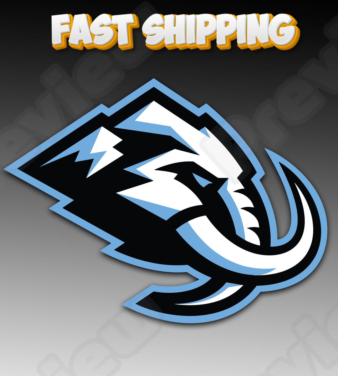 Utah Mammoth Main Logo Vinyl Decal / Sticker 10 Sizes!! Free Shipping ...
