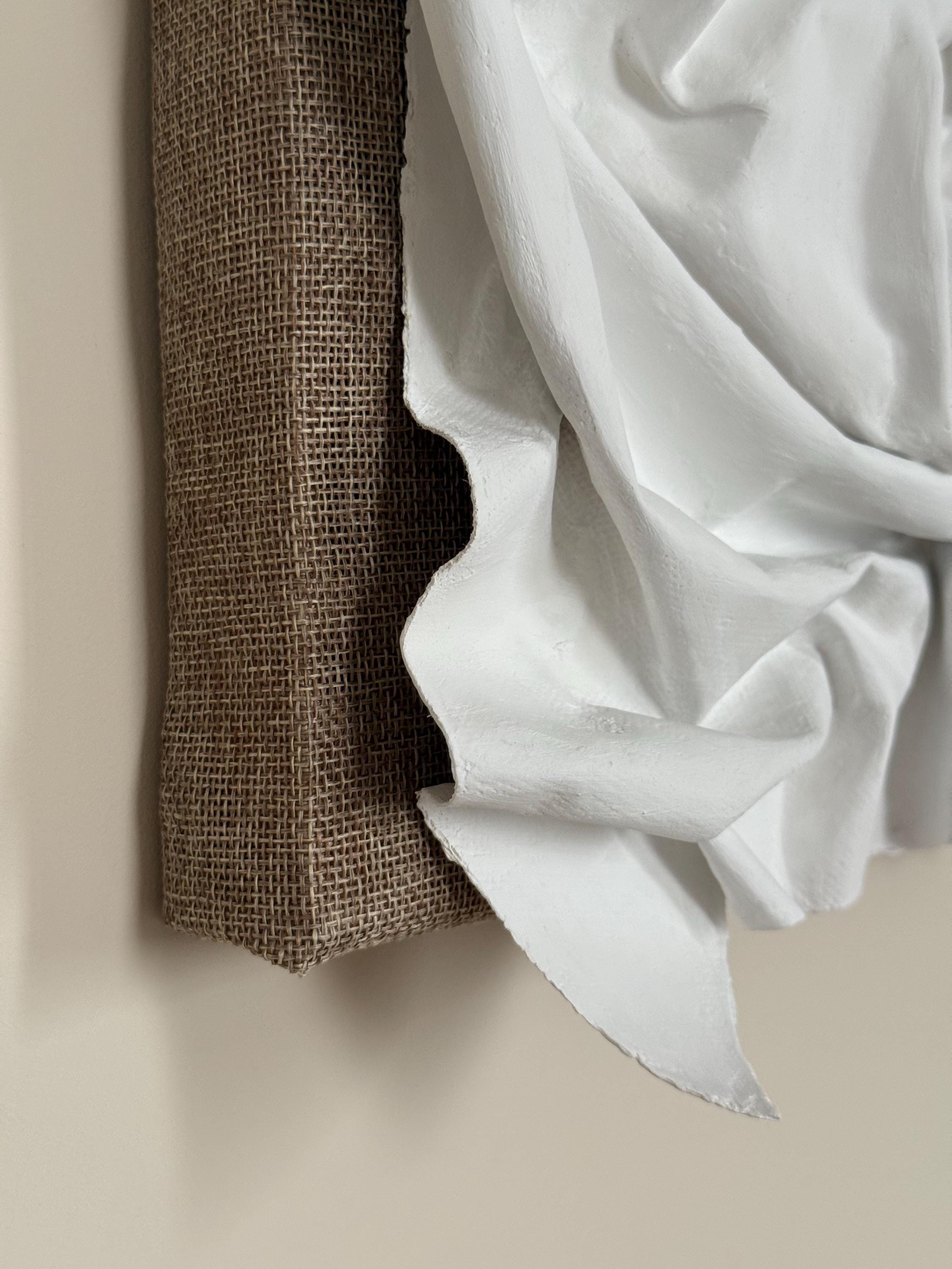 Hand-created Fabric Wall Sculpture: 3D Textured Minimalist Art on ...