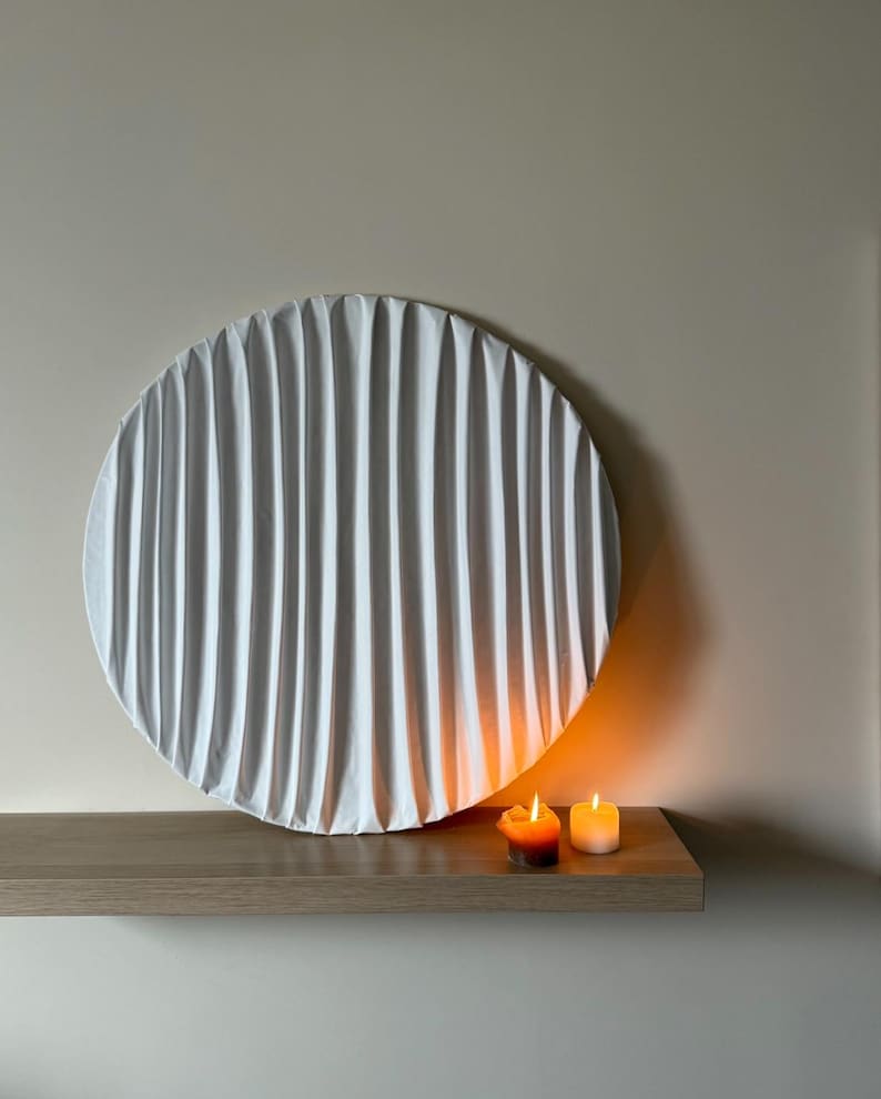 Handcrafted, 3D Artwork, Japandi Sculpture, White Wall Art ...