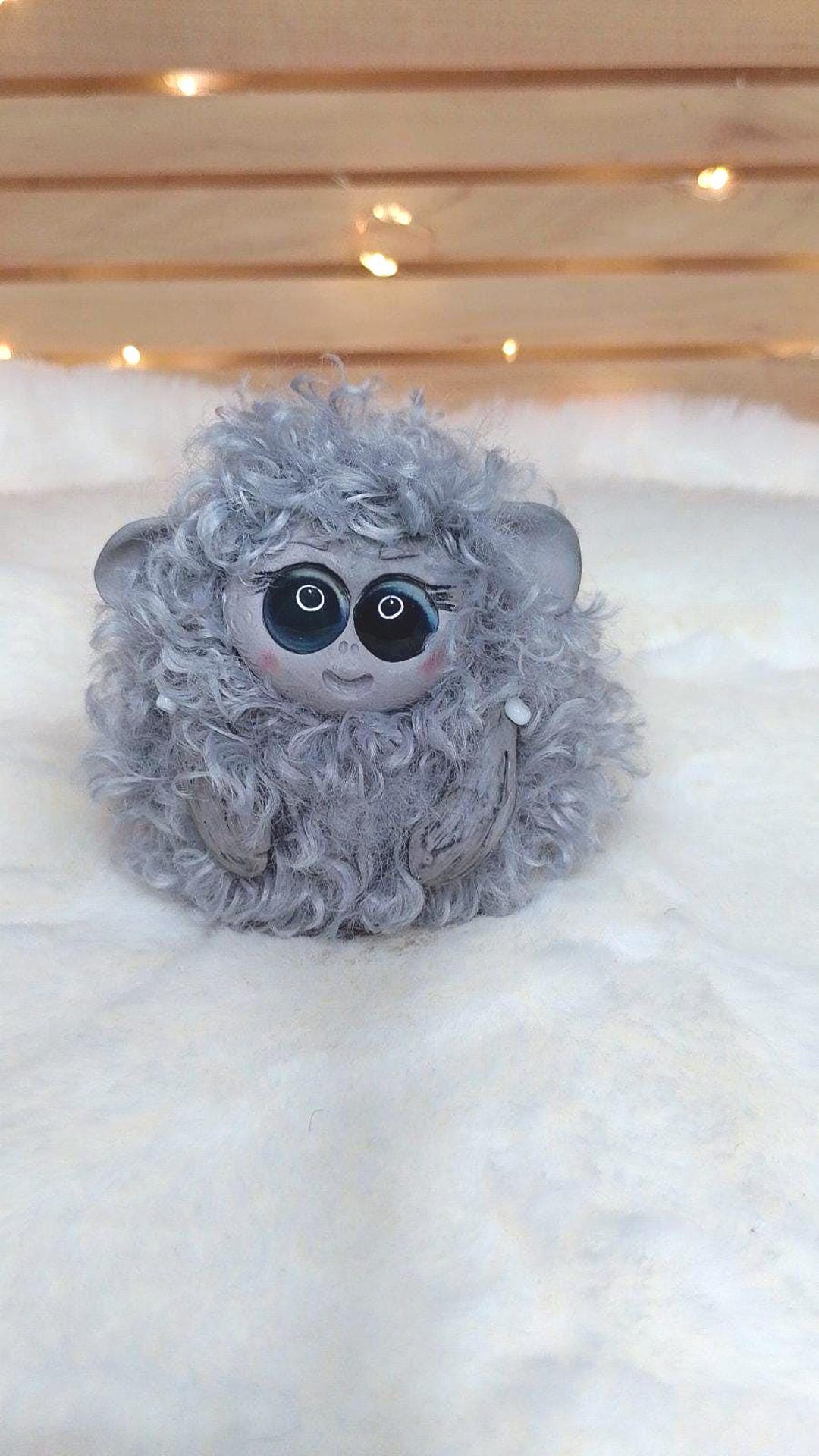Grey Fluffy Monster – Handmade Fantasy Plush Creature – Cute ...