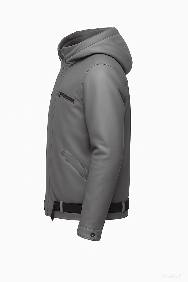 Solo Leveling Sung Jin-woo Grey Leather Hooded Jacket - Anime Cosplay ...