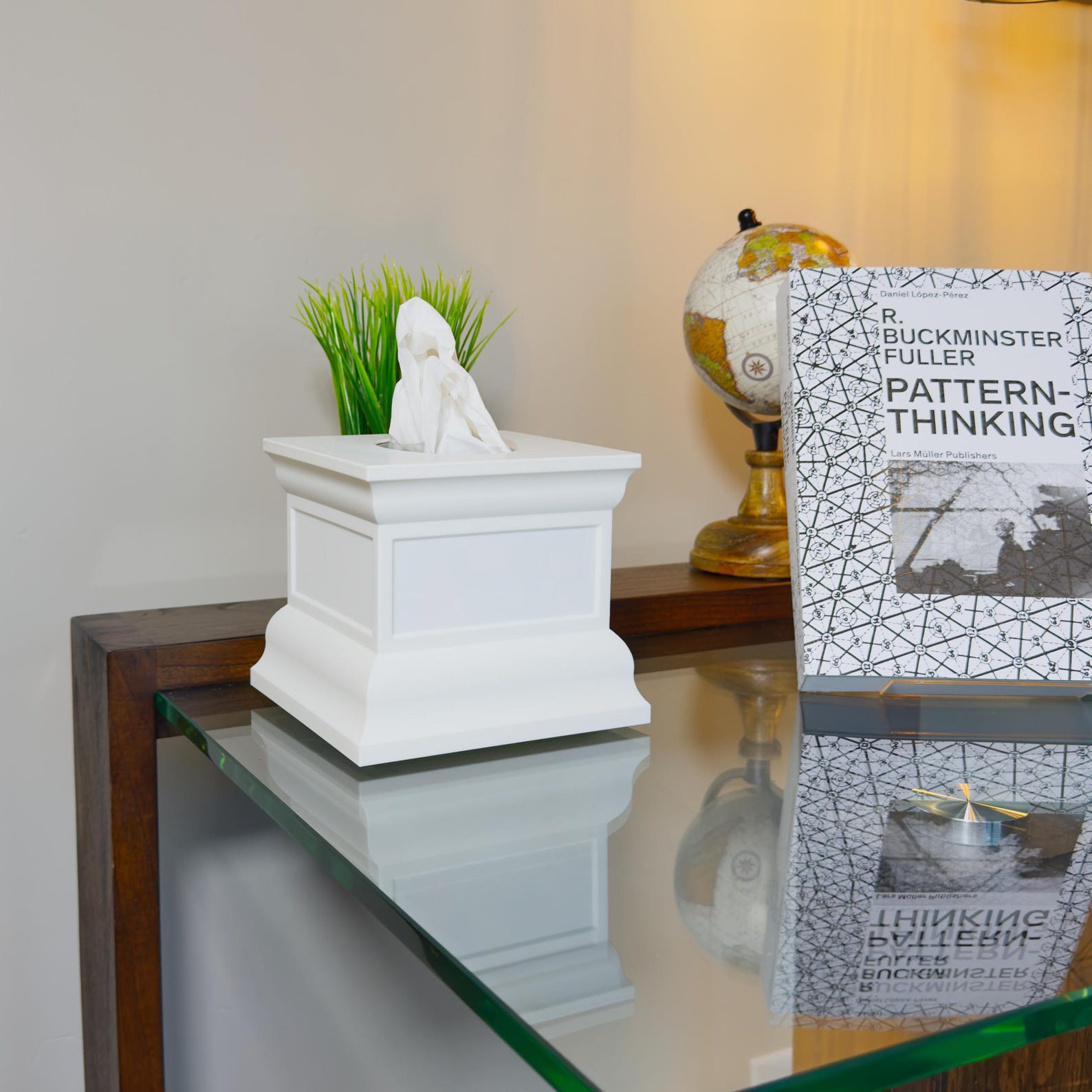 Architectural Tissue Box Cover – Minimal Column Design, Modern ...