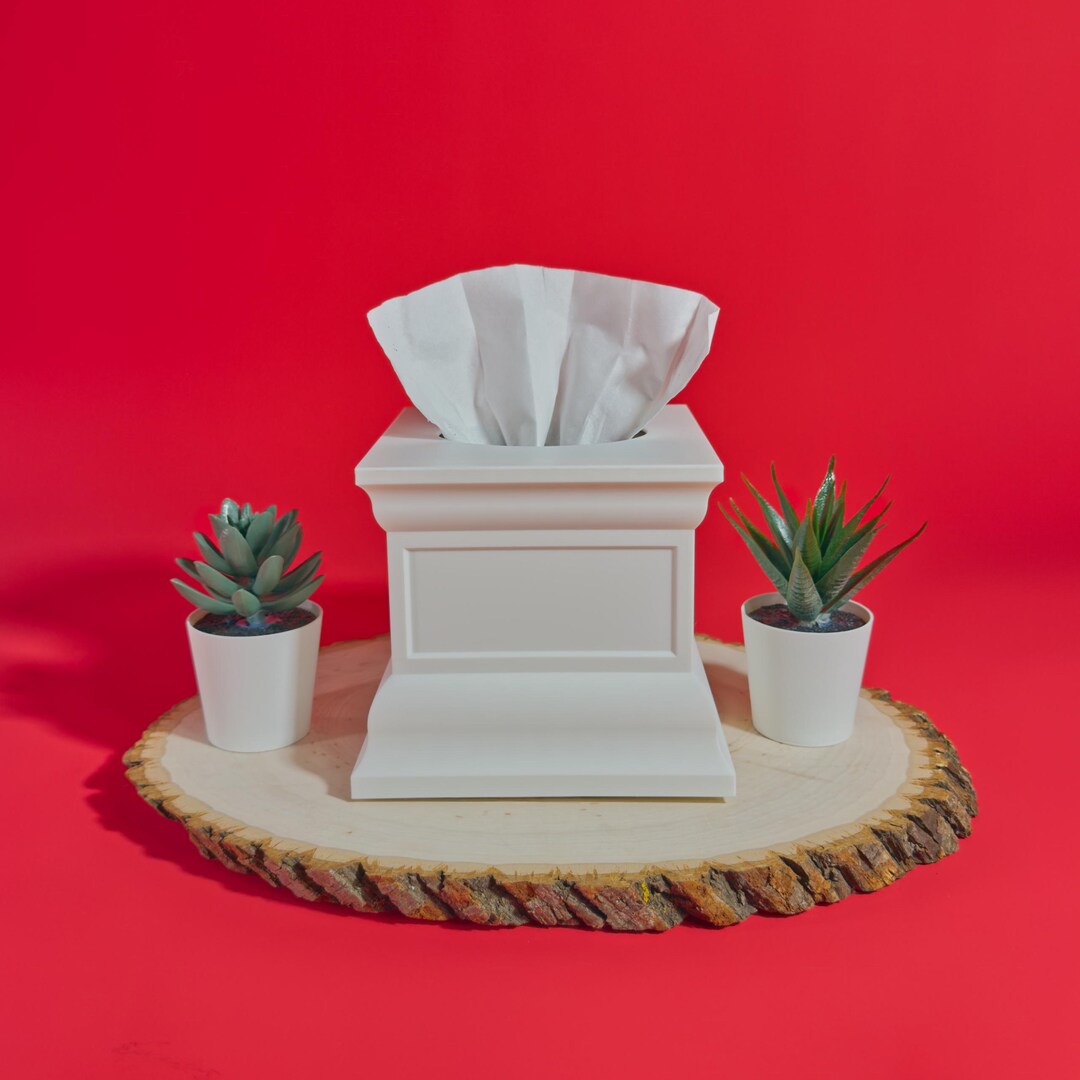 Architectural Tissue Box Cover – Minimal Column Design, Modern ...