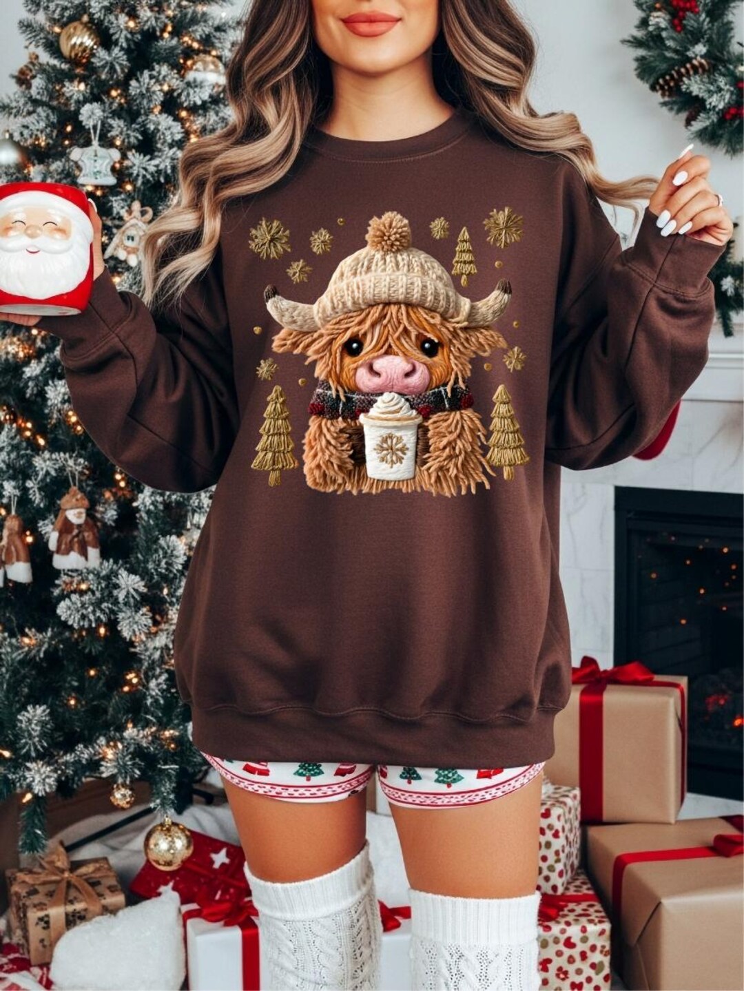 Hazel the Highland Cow ~ Unisex Crewneck Sweatshirts Printed in the USA ...